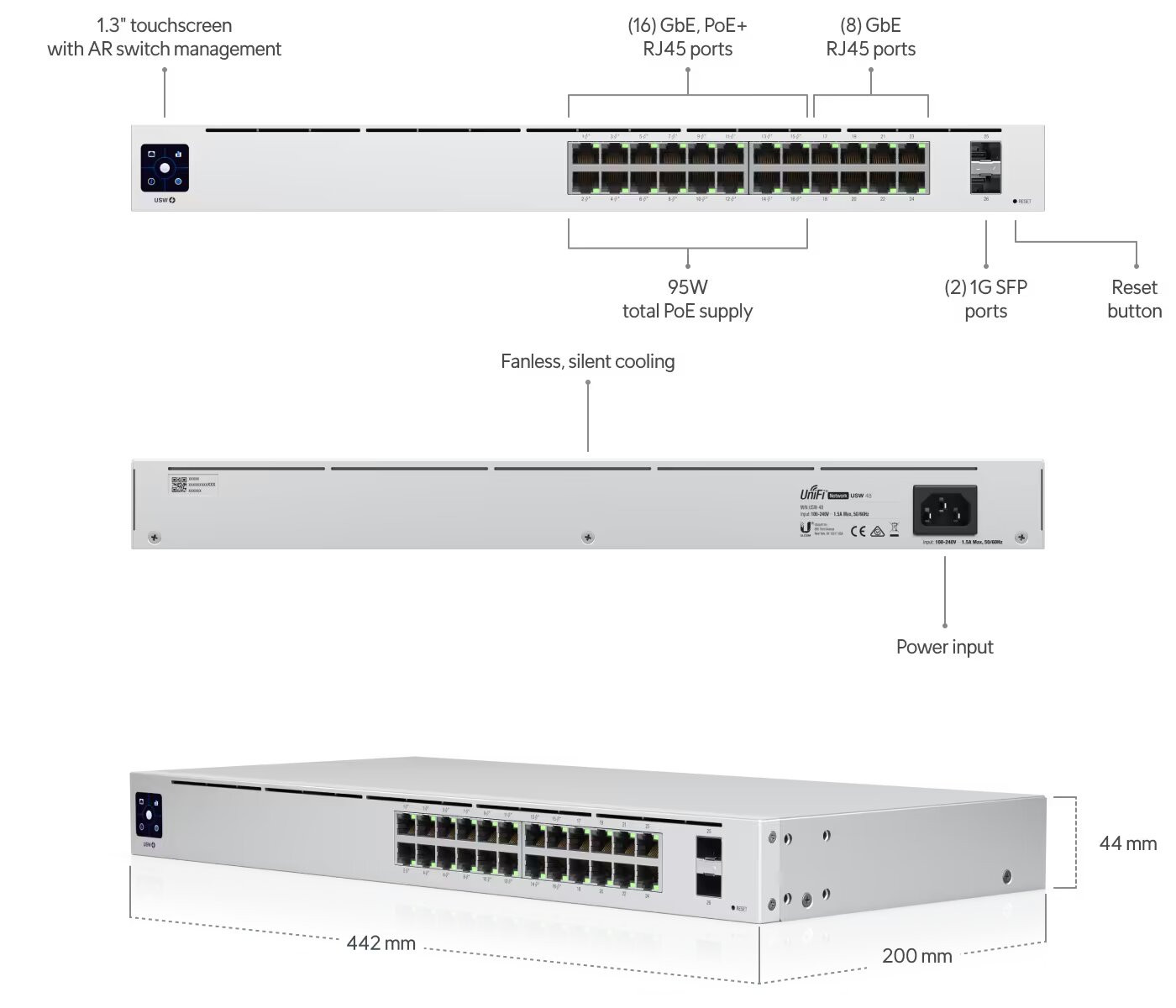 Ubiquiti UniFi Switch Standard 24 PoE | Getic
